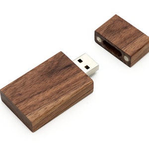 Set of 10 - Wooden Walnut USB 2.0 Flash Drive, Dark Wood Usb, Wood Usb ...