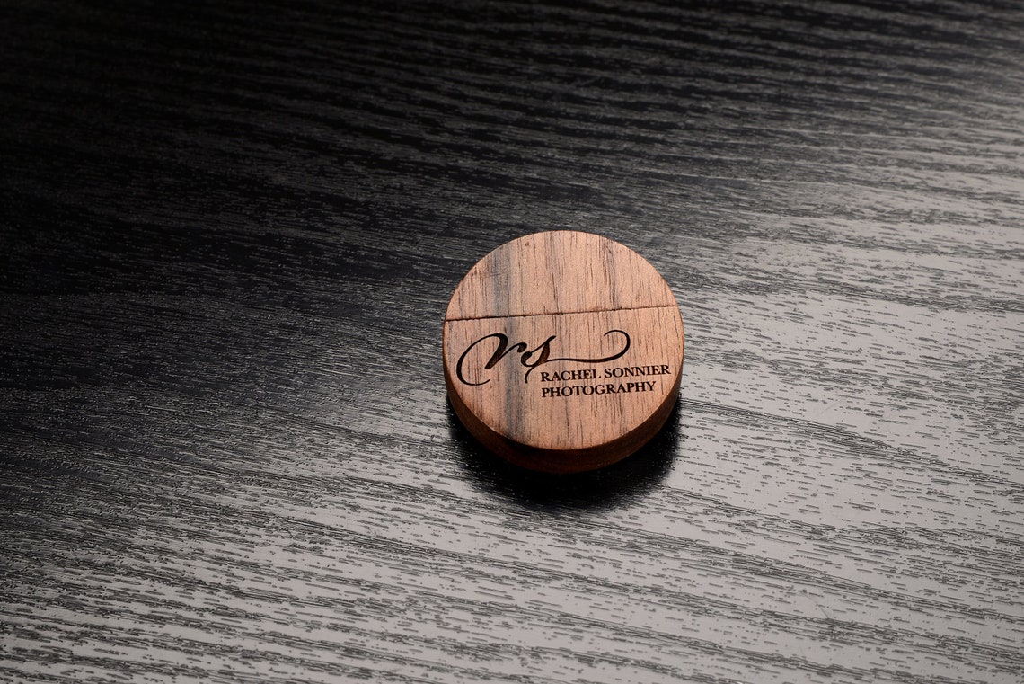 50 Wooden Round USB Flash Drive, Custom Engrave USB, Personalized Flash ...