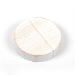 Set of 10 Round Wooden White Wash USB 2.0 Flash Drive, White Usb, White ...