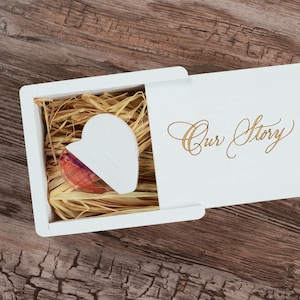 16GB Heart USB 2.0 Flash Drive With Laser Engraved Wooden Box, Wood ...