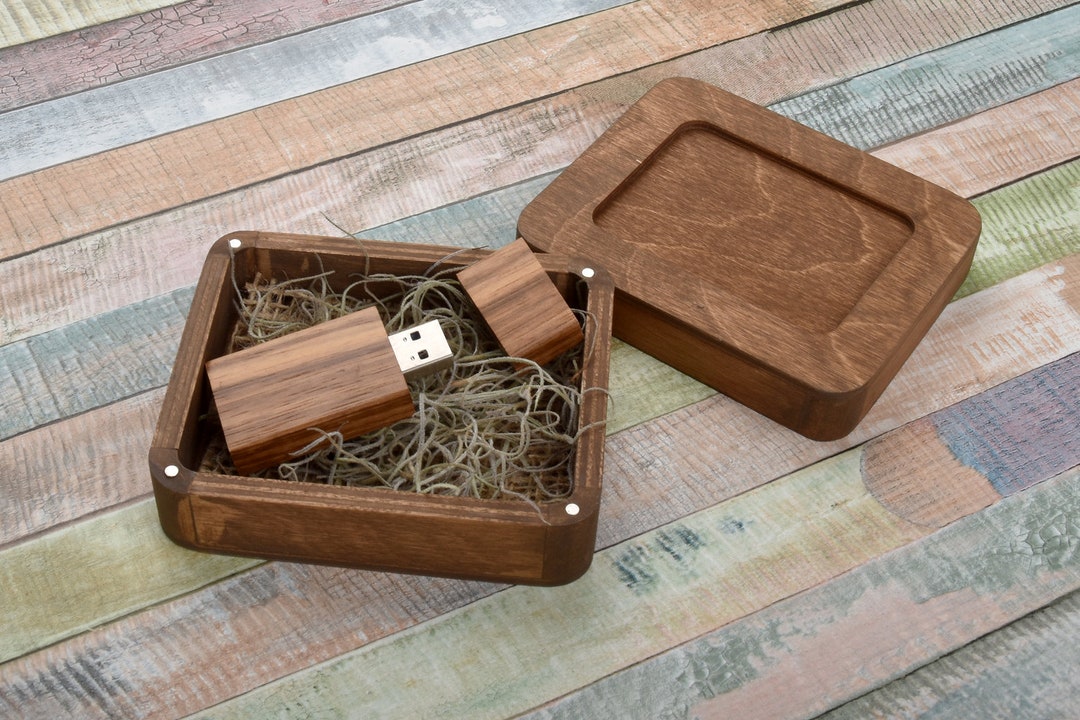 Set of 5, Wooden Box, Photo Box, Keepsake Box, Wedding Photos, USB ...
