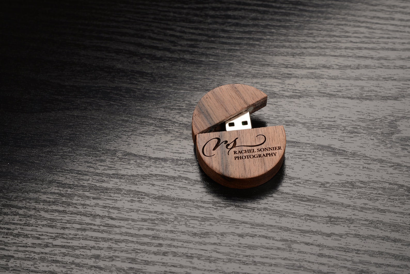 50 Wooden Round USB Flash Drive, Custom Engrave USB, Personalized Flash ...