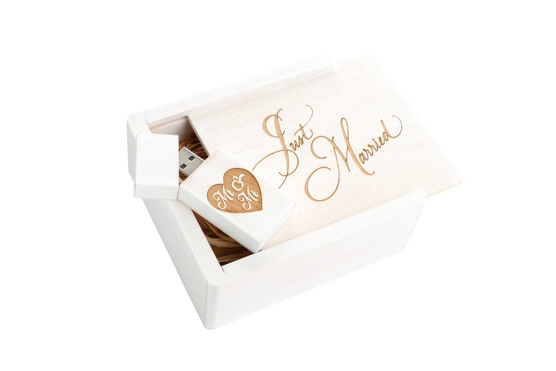 Gift Just Married White Wedding Gift Box Wedding White Box - Etsy