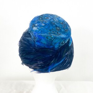 1950s Blue Feather Hat 50s Navy Feather Hat Pinehurst N.Y. - Etsy