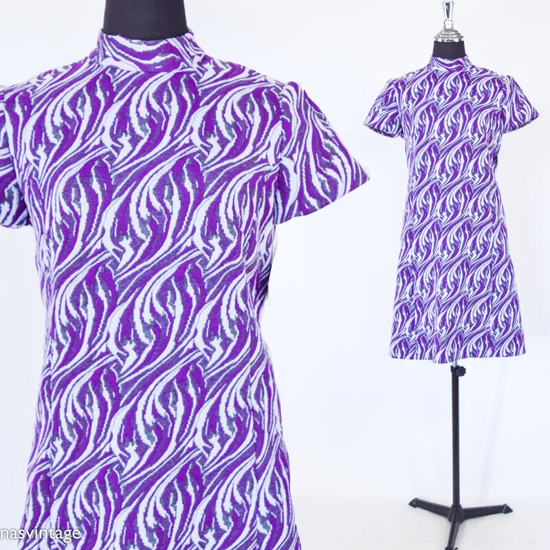 1960s Purple Dress - Etsy