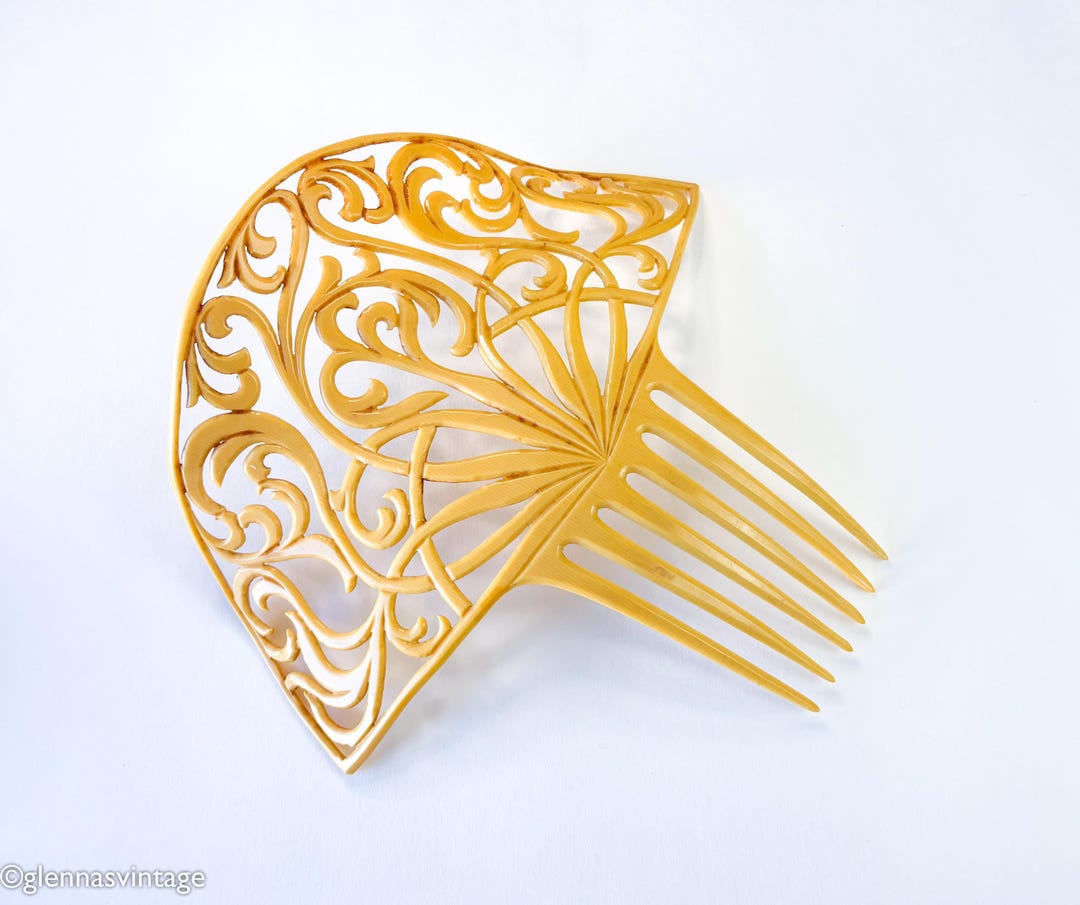 1920s Vintage Art Deco Hair Ornament | Celluloid Spanish Style Hair ...