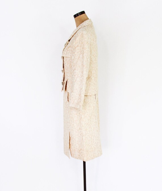 1960s Beige Double Breasted Brocade Suit | 60s Beige … - Gem