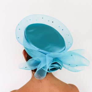 1980s Turquoise Blue Sequin Hat 80s Bright Blue Turquoise Hat Kentucky ...