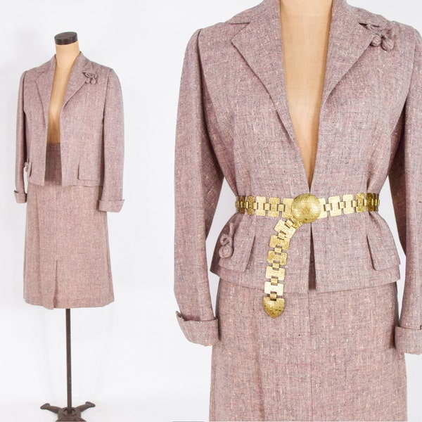 Pink Tweed Suit - Etsy