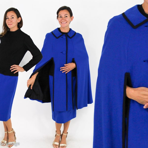Royal Blue Cape Dress - Etsy