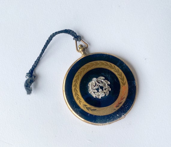 1940s Black Compact | 40s Black & Gold Compact - Gem