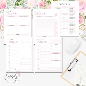 2023 Daily and Weekly Planner and Check-in Journal | Daily Planner ...