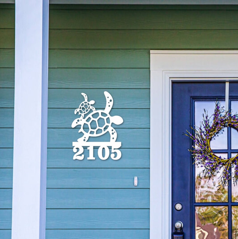 Address Sign Turtle & Baby New Address Plaque Address Sign - Etsy