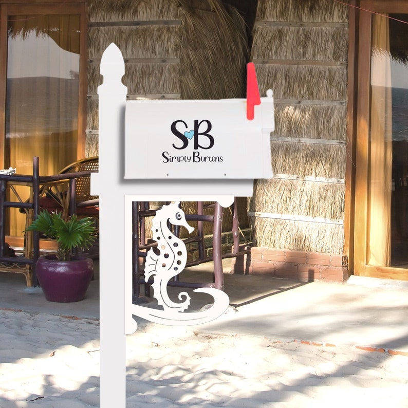 Mailbox Bracket - Seahorse Original, Large 16x21 Inch, Custom Mailbox ...