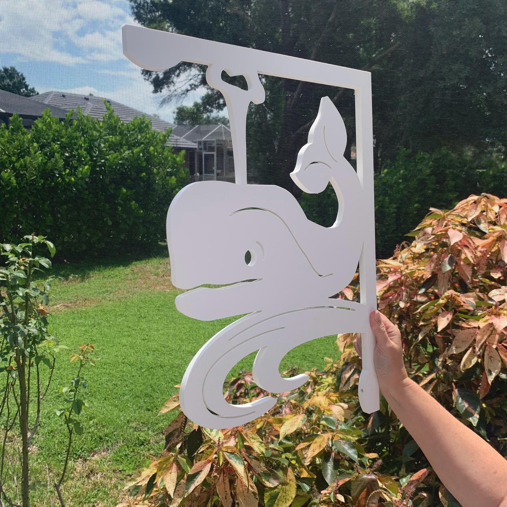 Mailbox Bracket - Whale Large 16x21 Inch, Custom Mailbox, Coastal ...