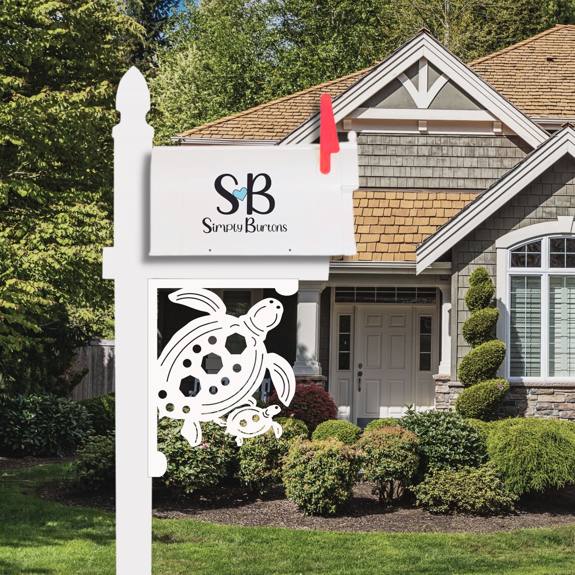 Mailbox Bracket Turtle Original Large 16x21 Inch Custom - Etsy