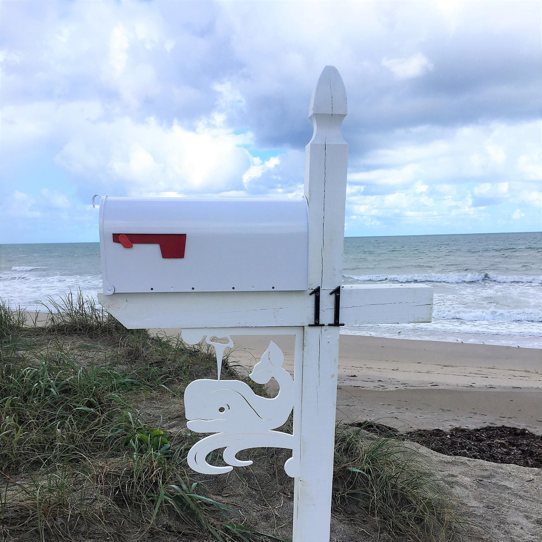 Mailbox Bracket Whale Medium 12x16 Inch Custom Mailbox - Etsy