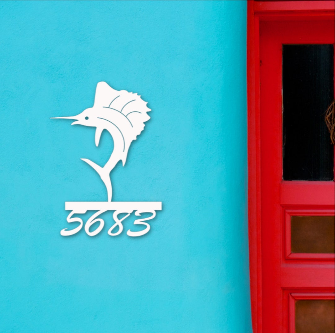 Address Sign, Sailfish, Address Plaque, Address Sign, Custom ...