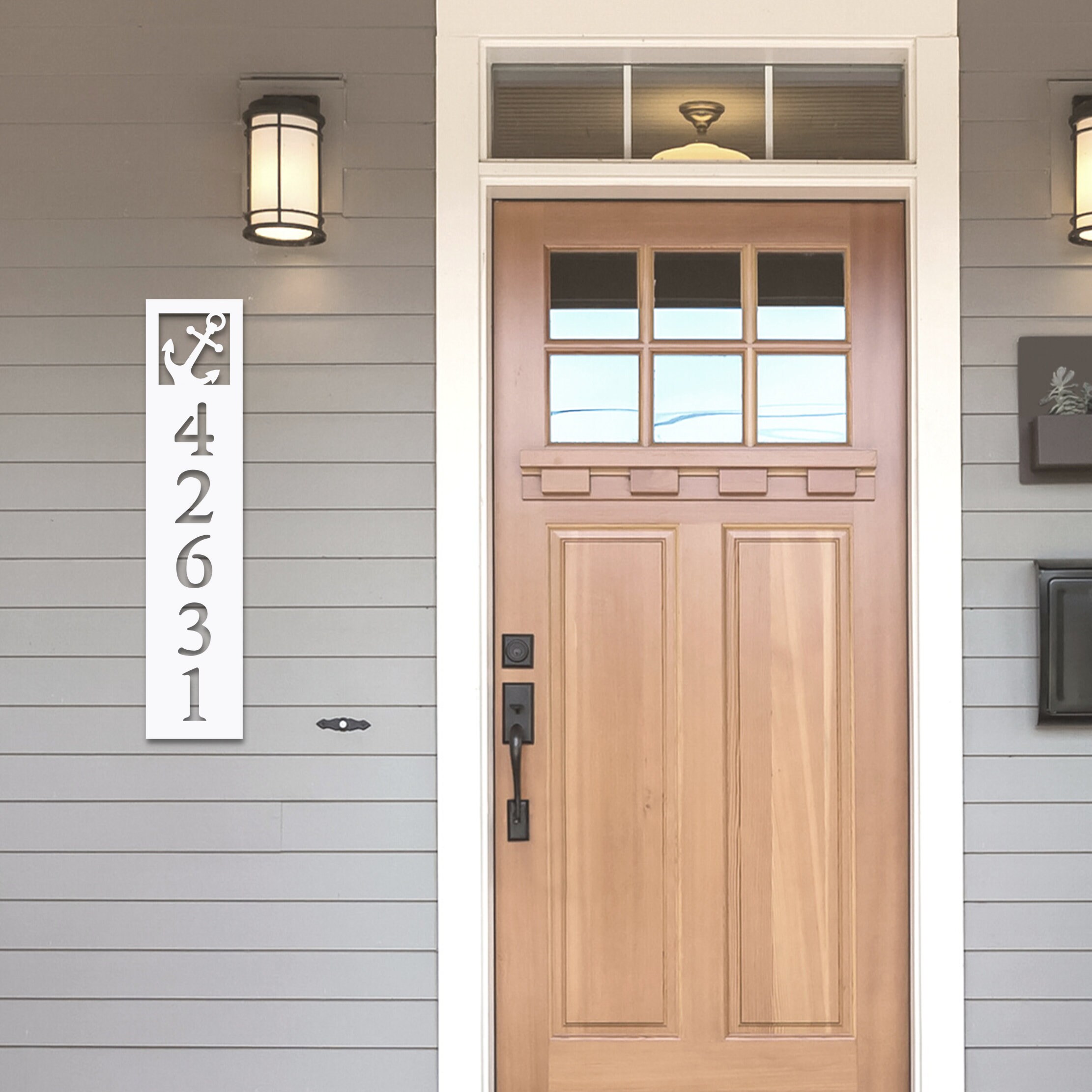 Anchor House Number Plaque – Custom PVC Address Sign, Outdoor Decor - Etsy