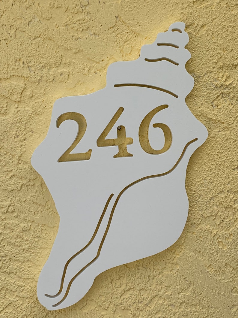 Address Plaque Conch Shell Personalized Sign Outdoor - Etsy
