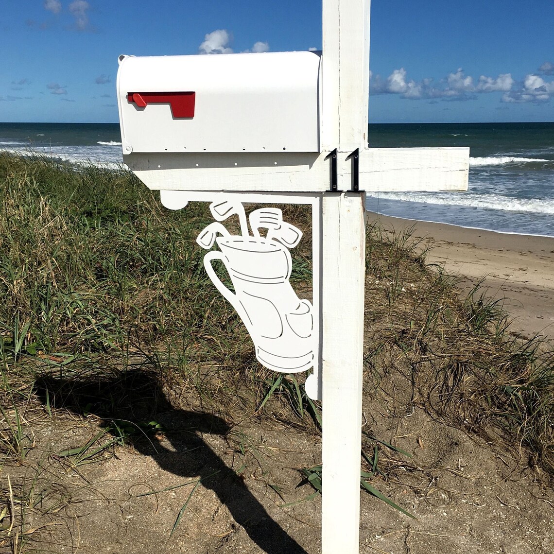 Golf Bag Mailbox Bracket – Large 16x21, PVC Outdoor Decor - Etsy