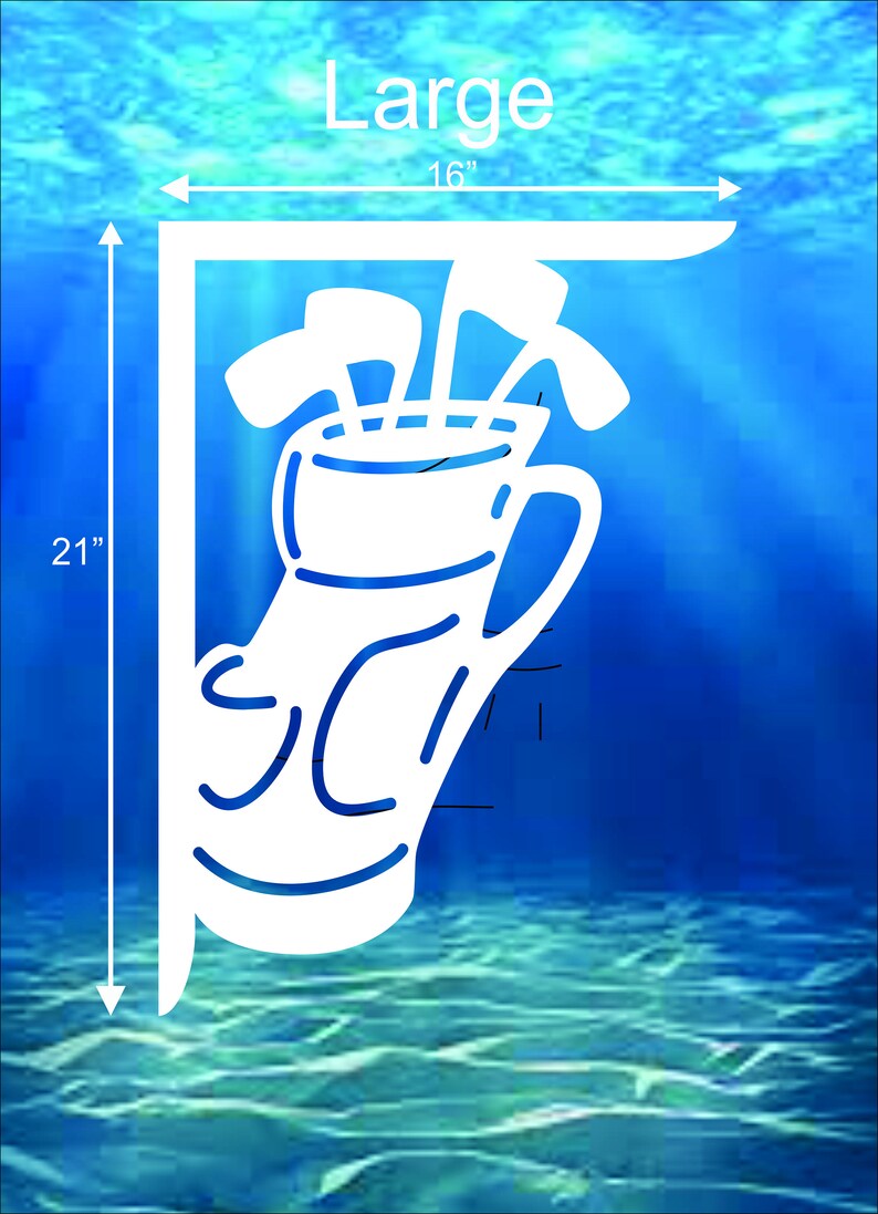 Mailbox Bracket Golf Bag Large 16x21 Inch Custom Mailbox | Etsy