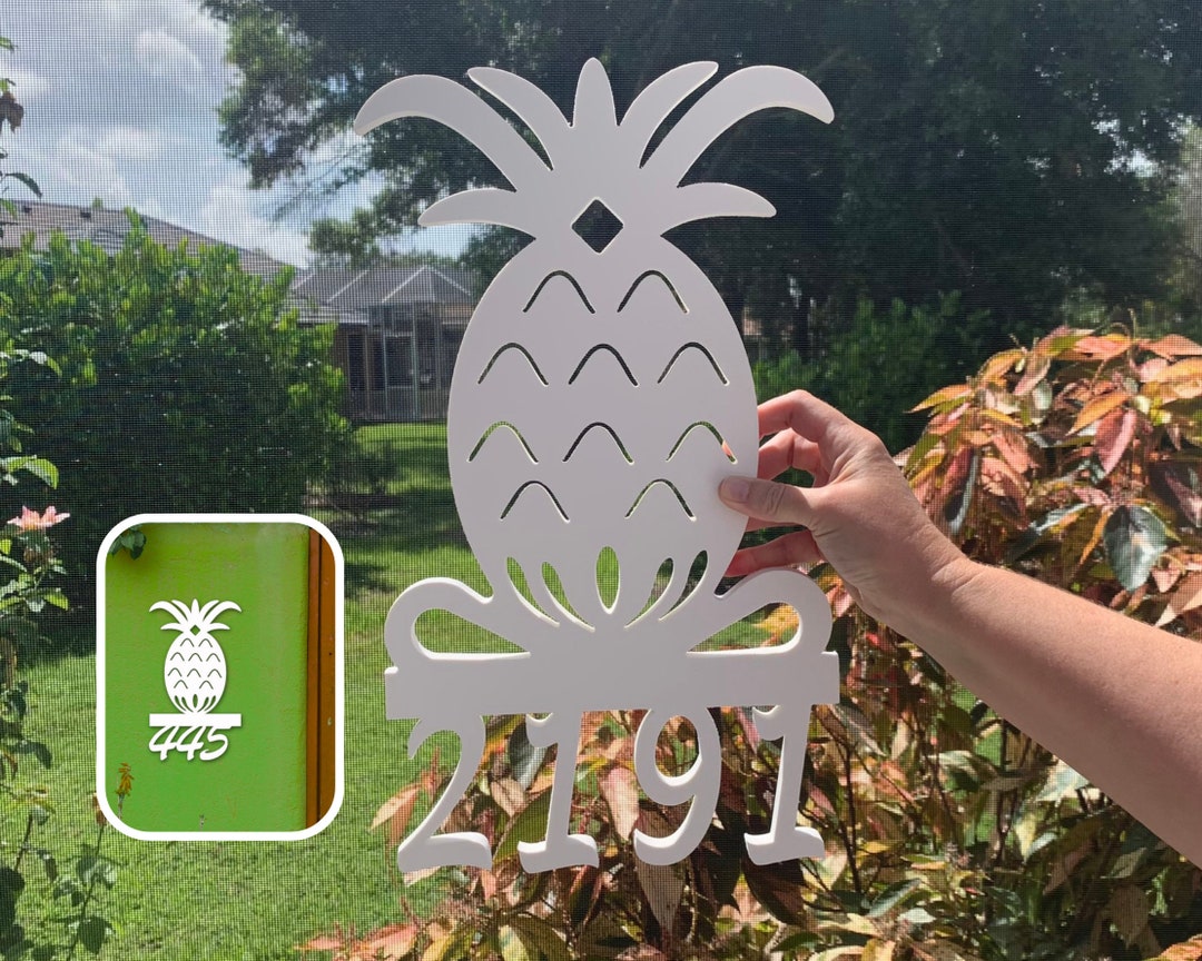 Address Sign, Pineapple, Address Plaque, Address Sign, Custom ...