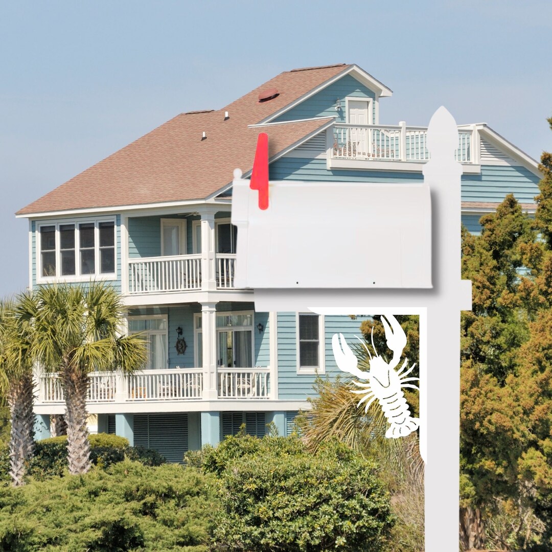 Lobster Mailbox Bracket - Coastal Outdoor Decor, 16x21 Inch - Etsy