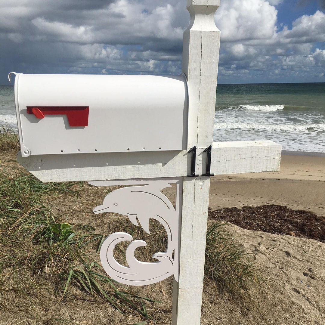 Mailbox Bracket Dolphin Original Medium 12x16 Inch, Custom Mailbox ...