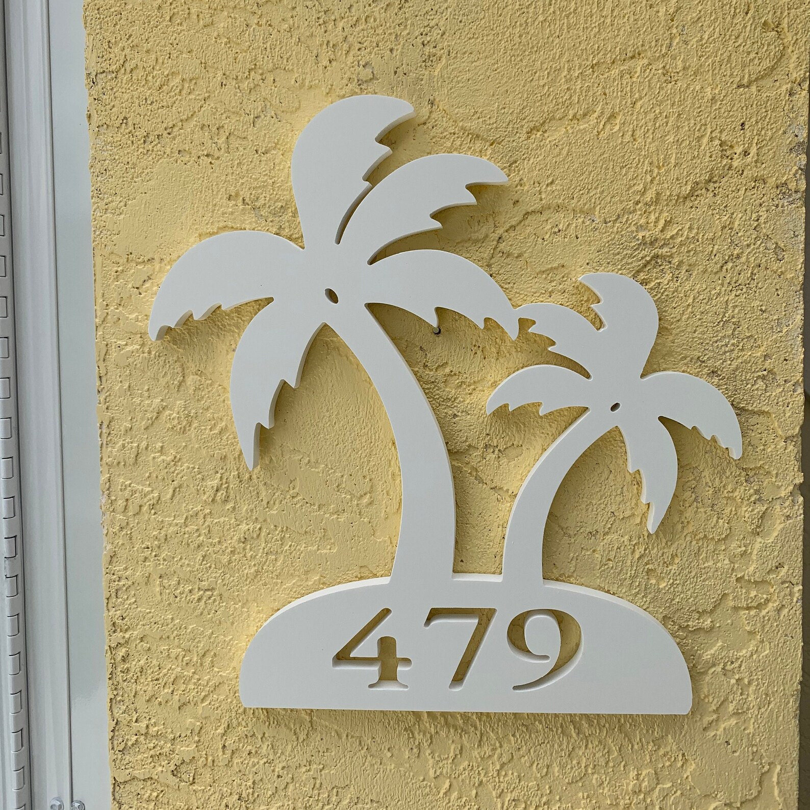 Address Plaque Palm Trees Personalized Sign Outdoor Decor - Etsy