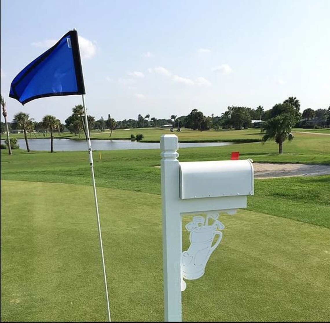 Golf Bag Mailbox Bracket – Large 16x21, PVC Outdoor Decor - Etsy
