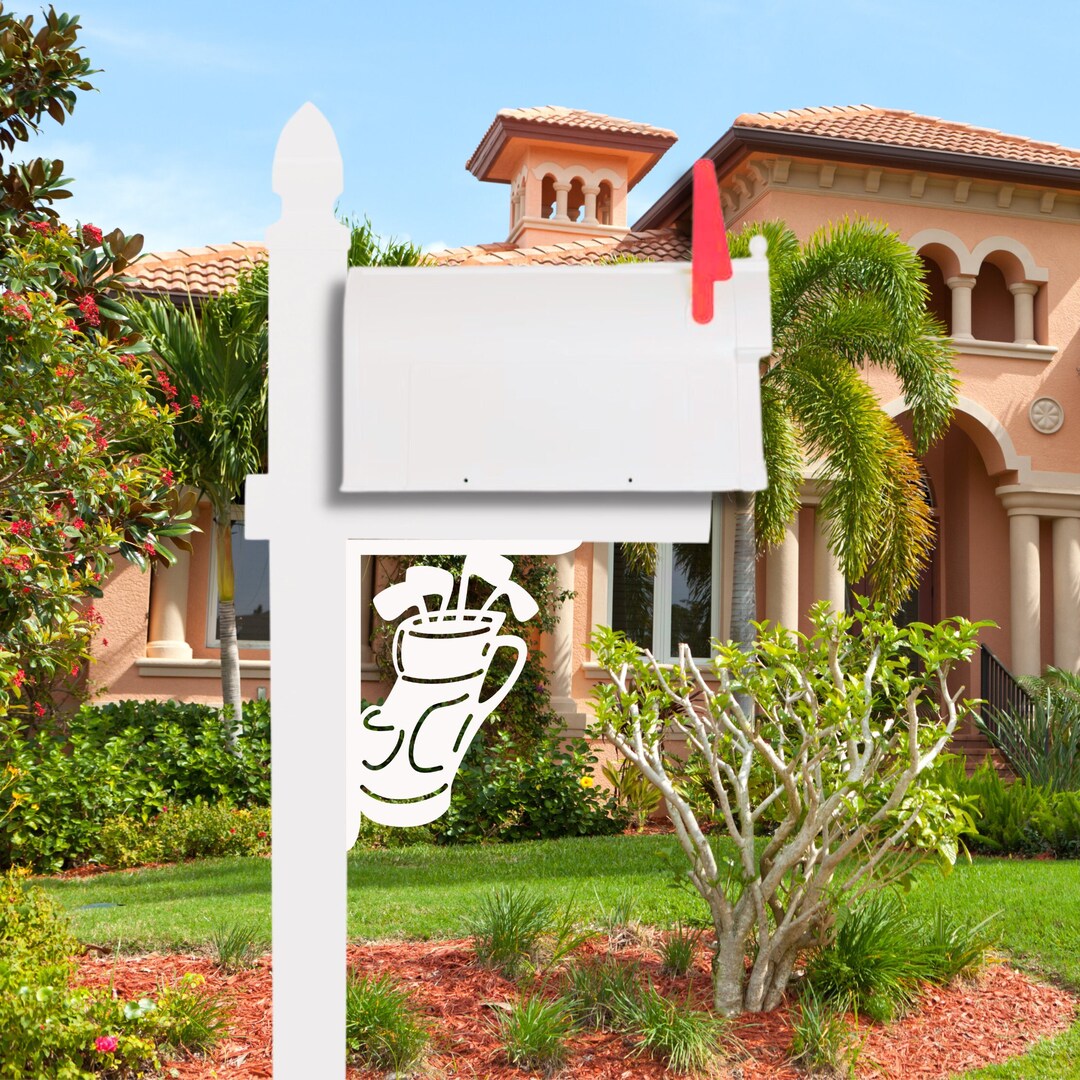 Mailbox, Corner Bracket Golf Bag Medium 12x16 Inch, Custom Mailbox ...