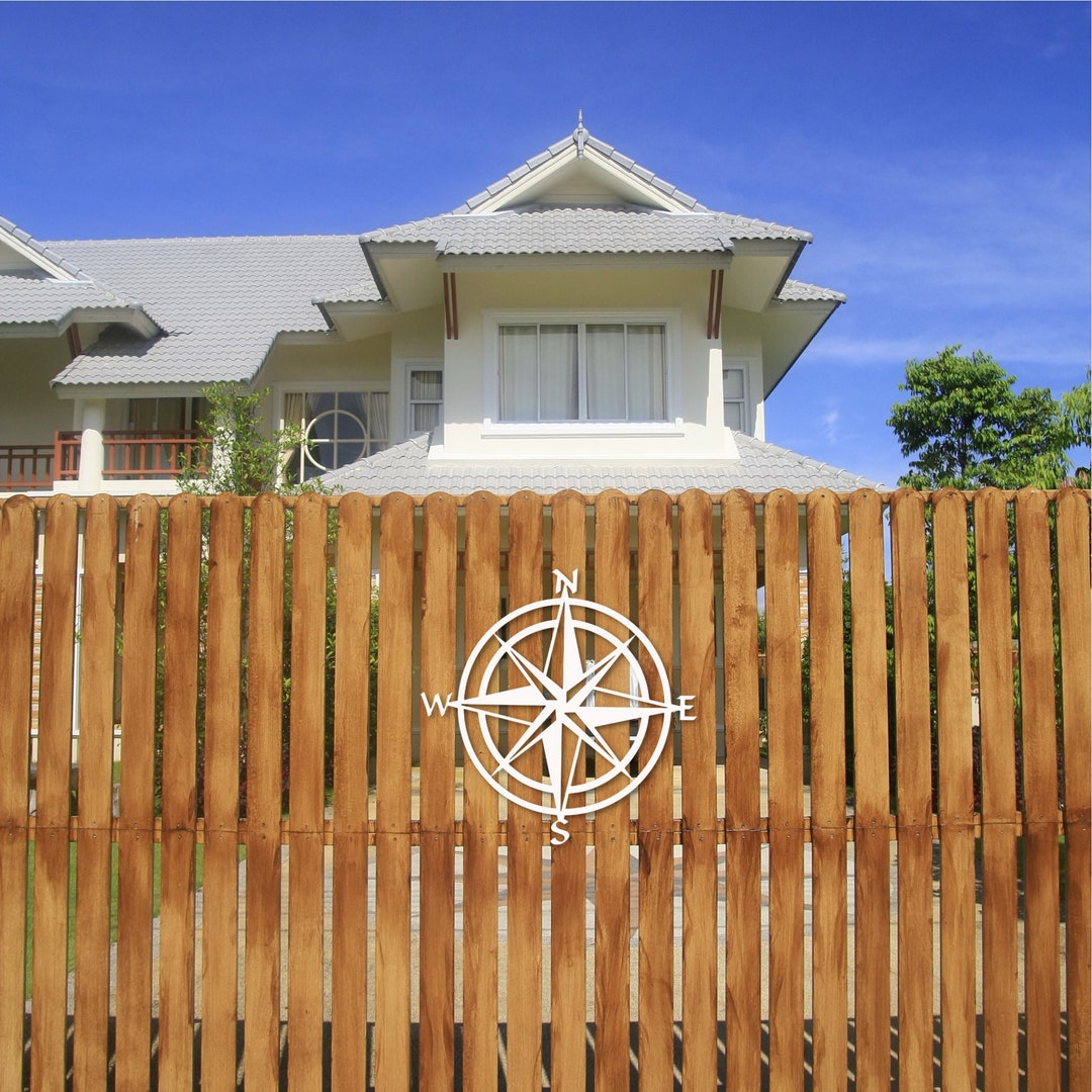 Wall Art, Compass, Tropical, Outdoor Decor, Housewarming Gift, Custom ...