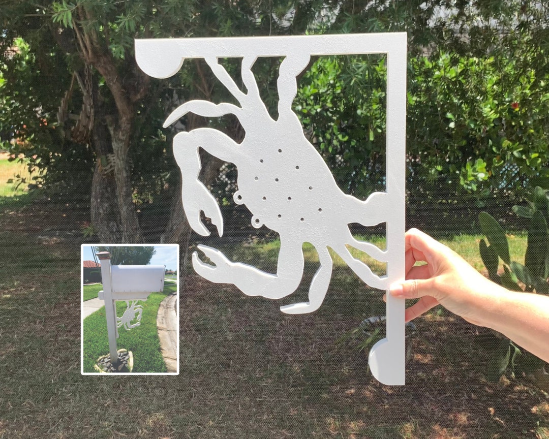 Crab Mailbox Bracket – Coastal Outdoor Decor, 12x16 Inch - Etsy