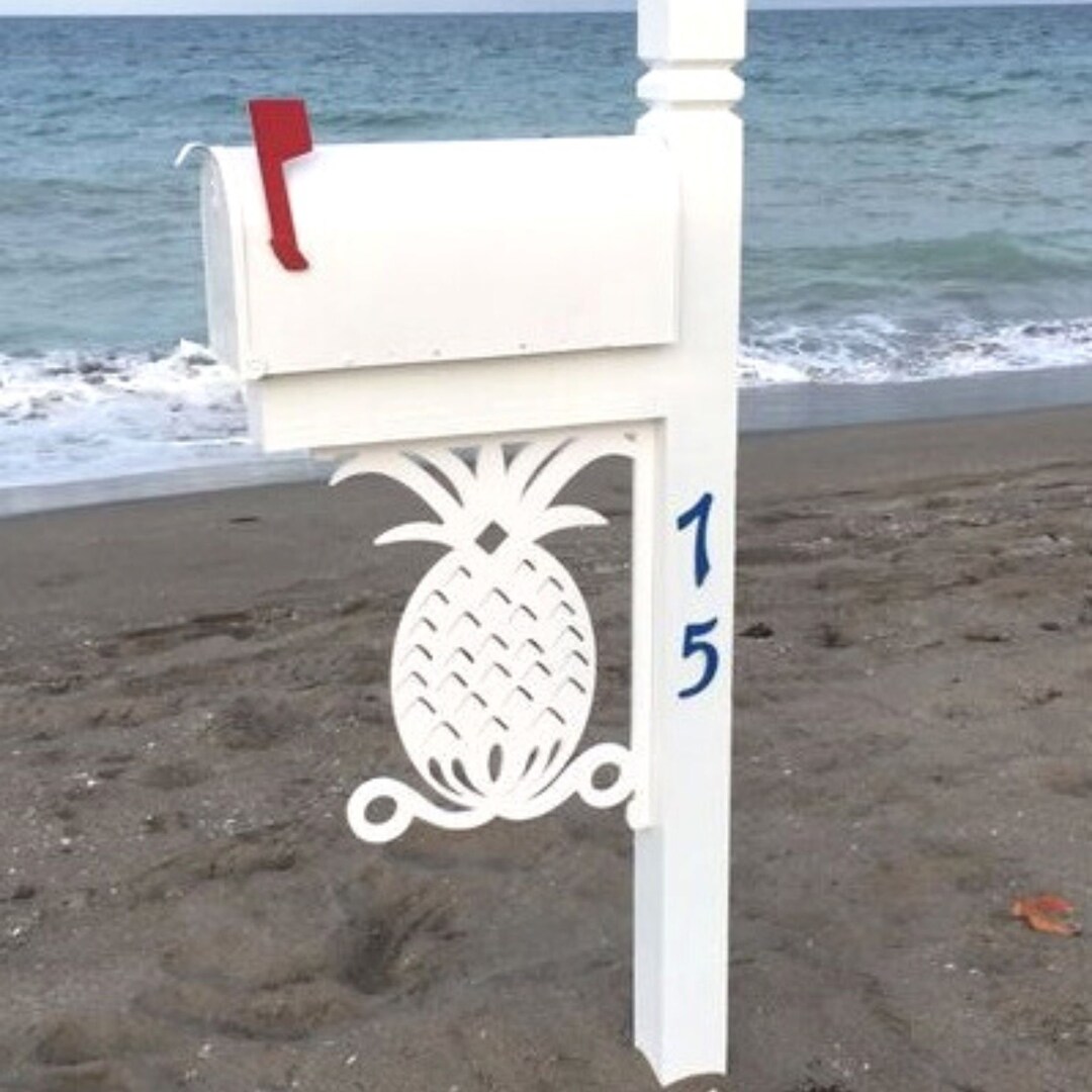 Mailbox Bracket Pineapple Original, Large 16x21 Inch, Custom Mailbox ...