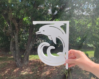 Mailbox Bracket - Dolphin With Baby, Large 16x21 Inch, Custom, Coastal ...