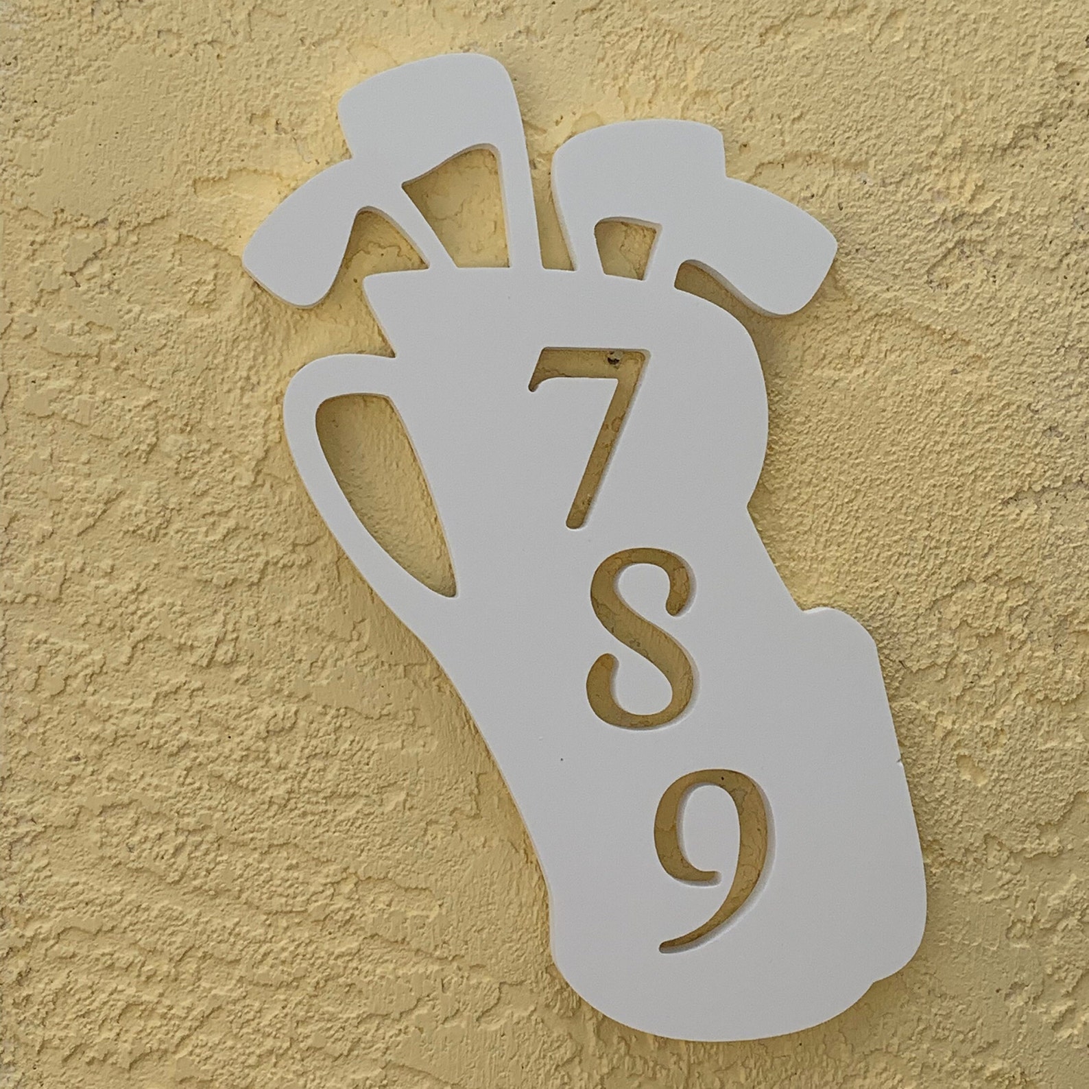 Address Plaque Golf Bag Personalized Sign Outdoor Decor - Etsy