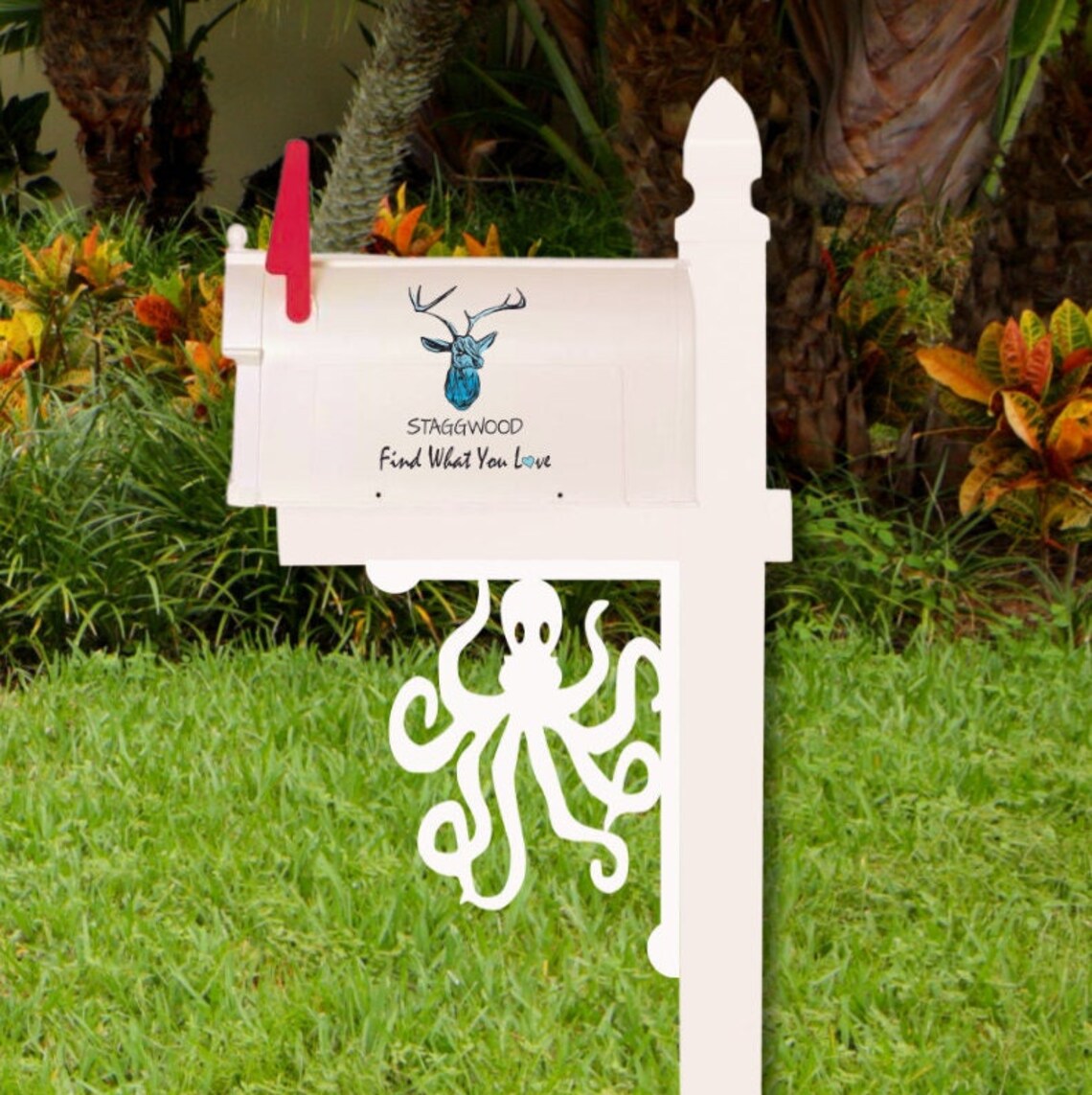 Mailbox Bracket Octopus Coastal Tropical Custom Mailbox - Etsy