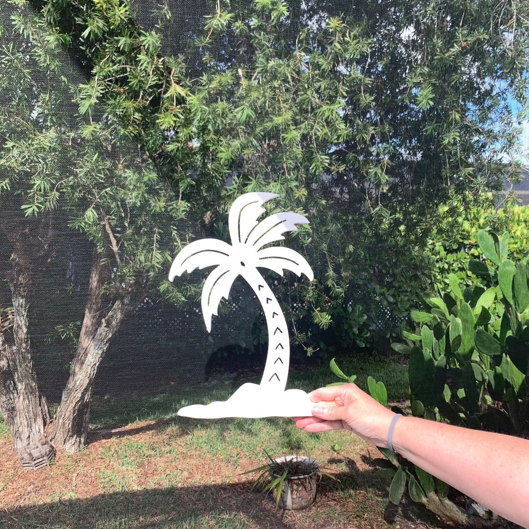 PVC Palm Tree Island Wall Art, Tropical Coastal Decor - Etsy