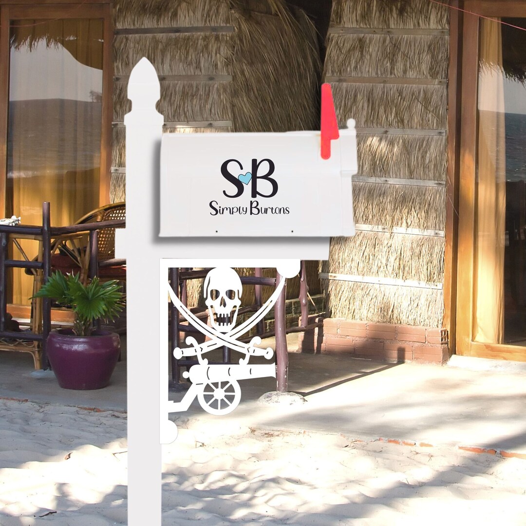 Mailbox, Corner Bracket Pirate W/cannon Large 16x21 Inch, Custom ...