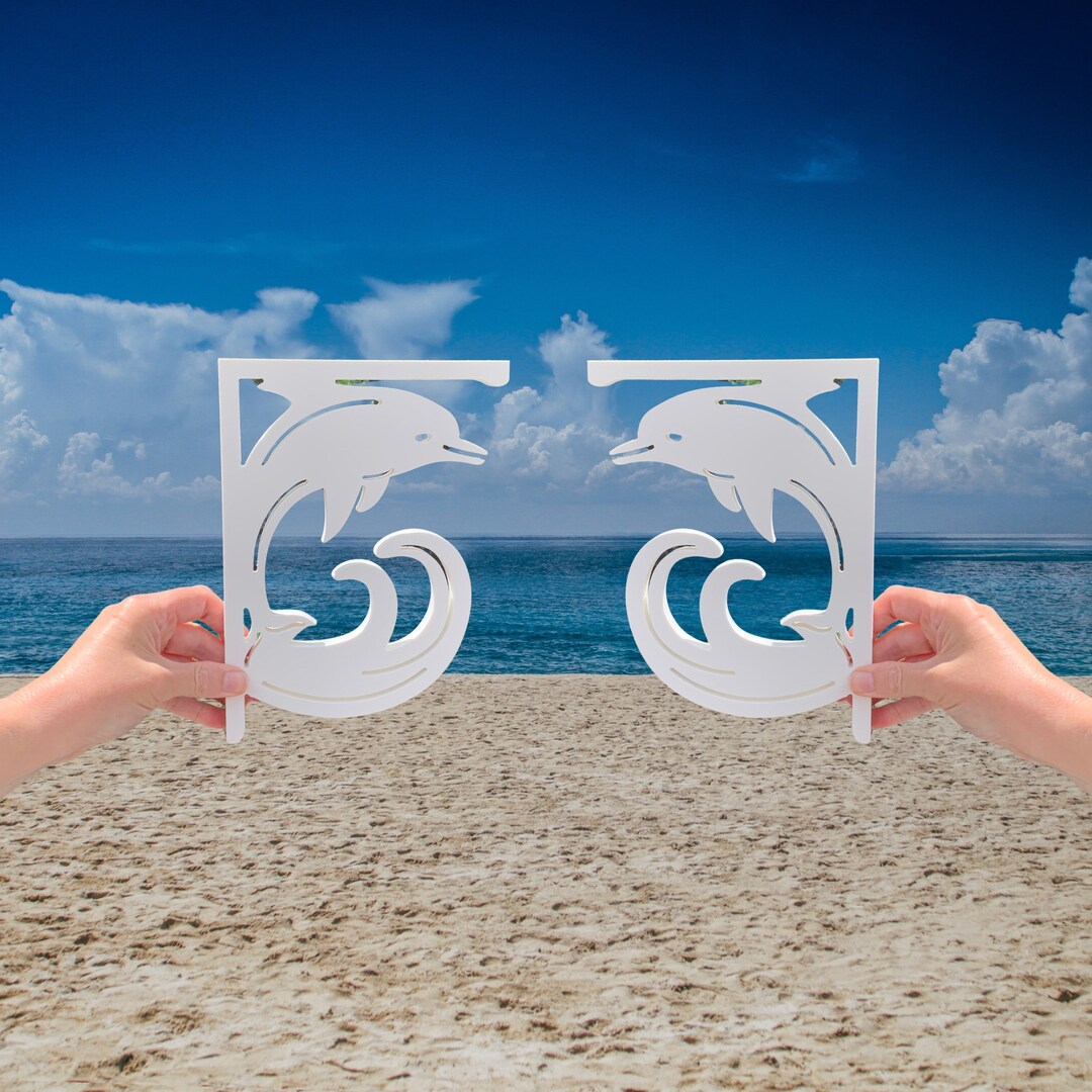 Dolphin PVC Corner Brackets – Coastal Outdoor Decor, Set of 2 - Etsy