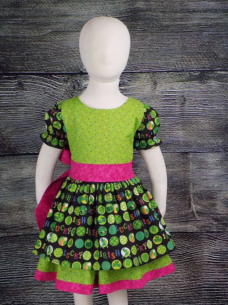 Lucky Irish Dress Shamrock Dress Girls St Patricks Day | Etsy