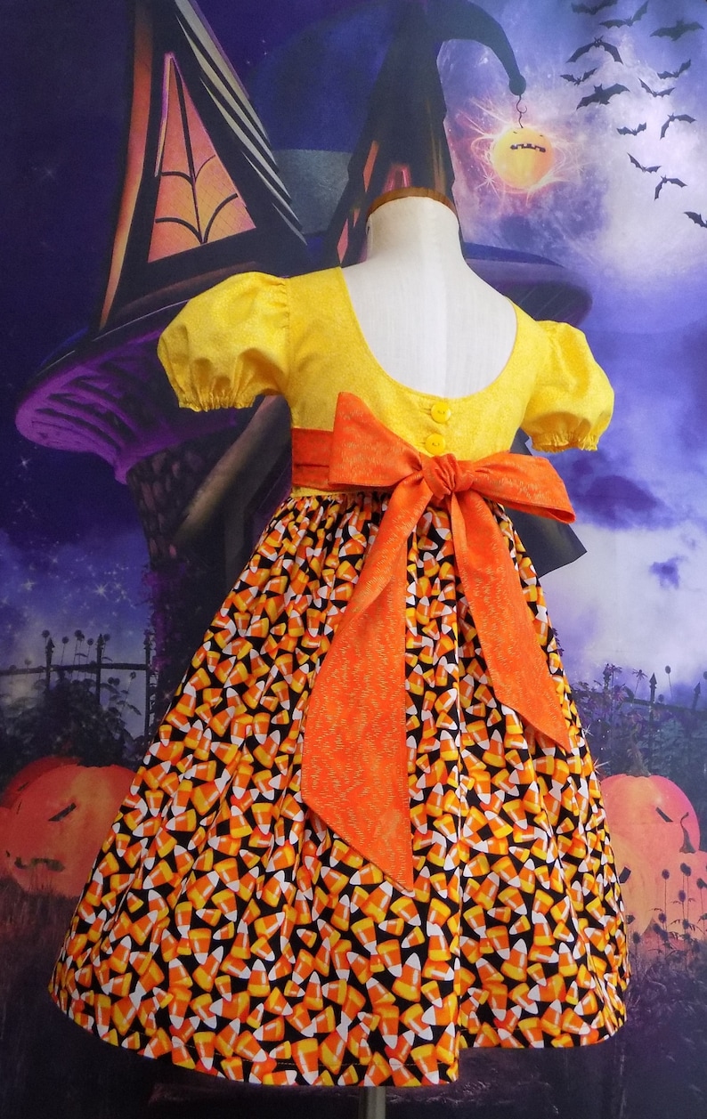 CANDY CORN Dress, Girls HALLOWEEN Dress, Clothing, Clothes, Outfit ...