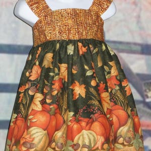 Girls, Thanksgiving Dress, Toddler, Fall Dress, Pumpkin Dress, Autumn ...