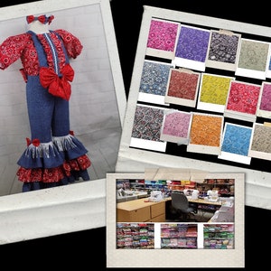 Denim Pageant Overalls, Girls Western Overalls, Red Bandana, Denim Wear ...
