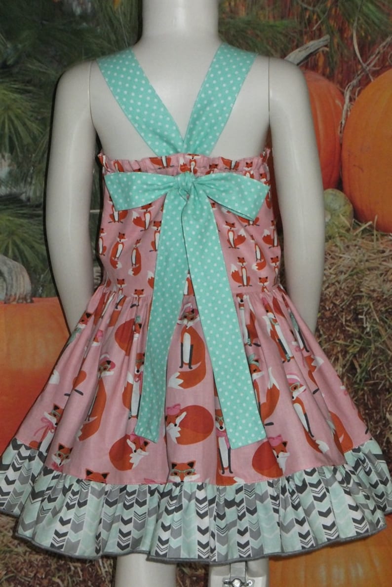 Girls Pink Fox Dress Toddler Fall Dress Woodland Dress - Etsy