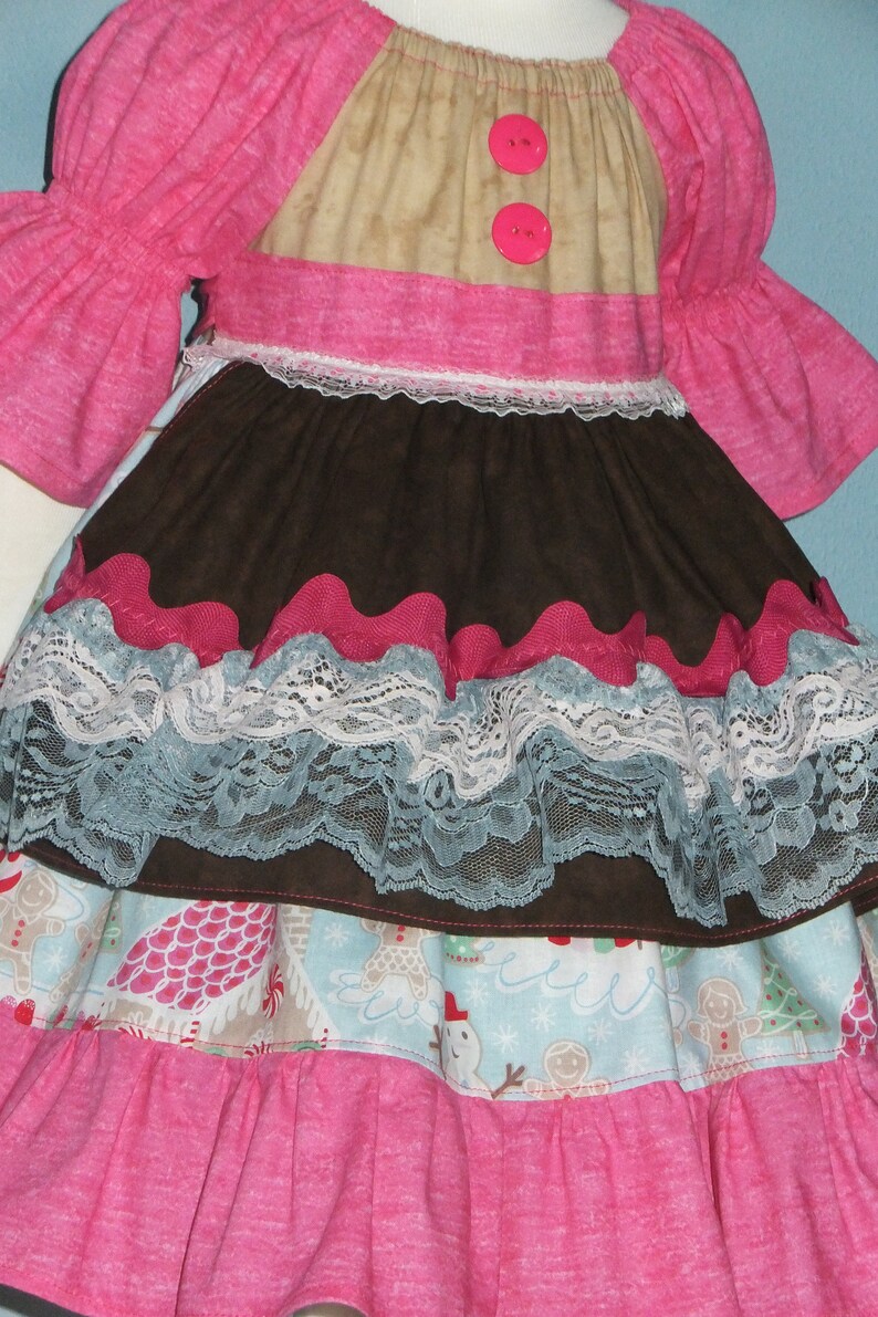 Girls Gingerbread Dress Toddler Christmas Dress Baby | Etsy