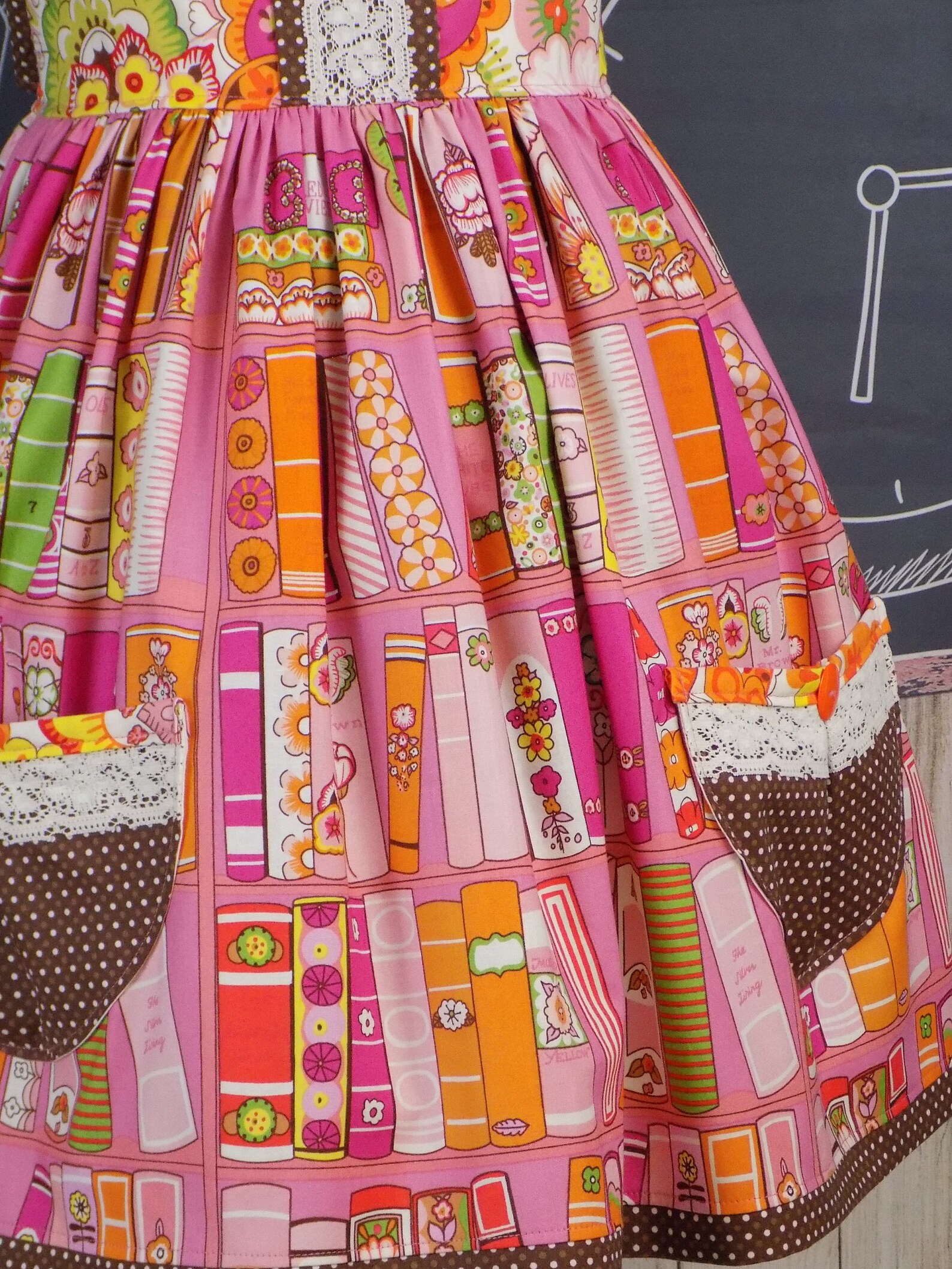 Book Dress School Dress Back to School First Day Reading | Etsy