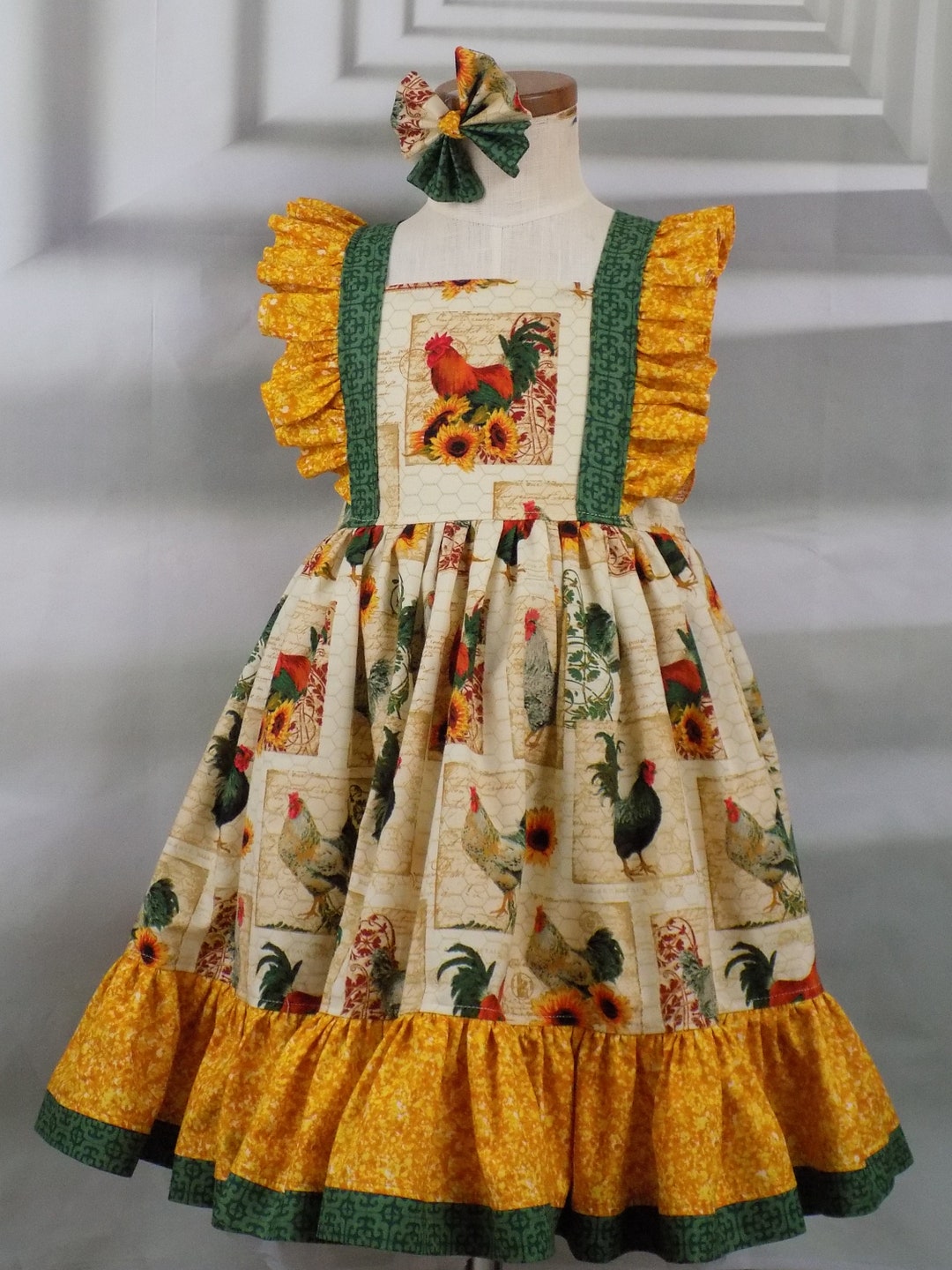 Chicken Dress Pageant Outfit, Sunflower, Birthday, Farm, Western Wear ...