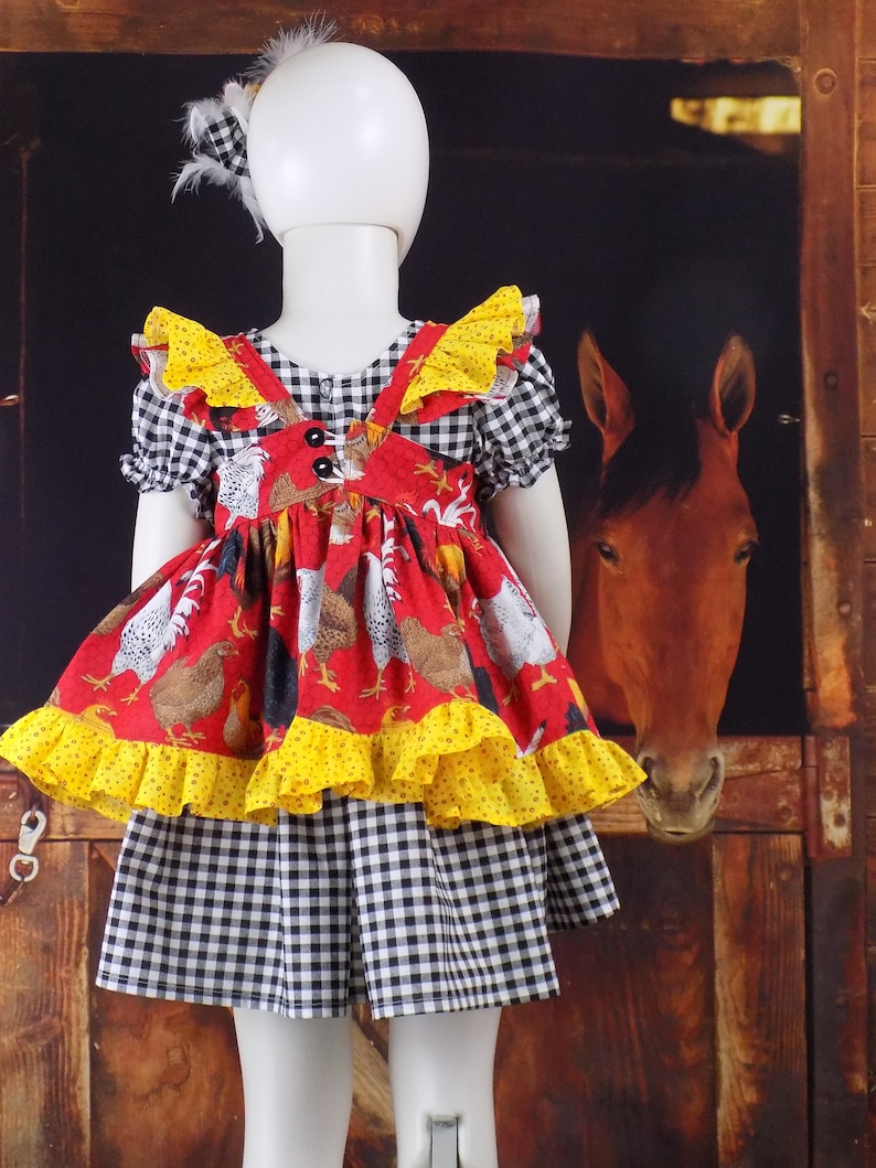 Chicken Dress Chicken Pageant Farm Dress Girl 1st - Etsy
